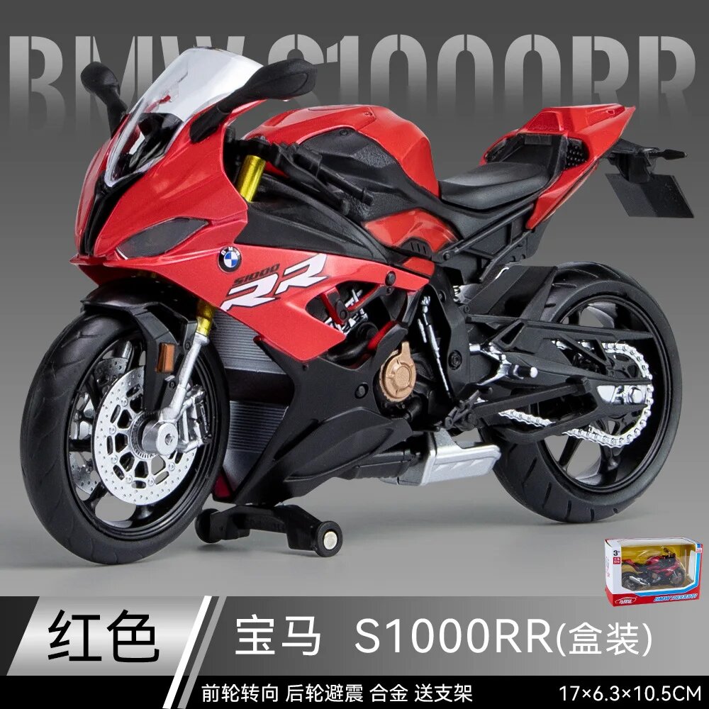 Масштабная модель BMW S1000RR 1:12 Красный, Red With box
