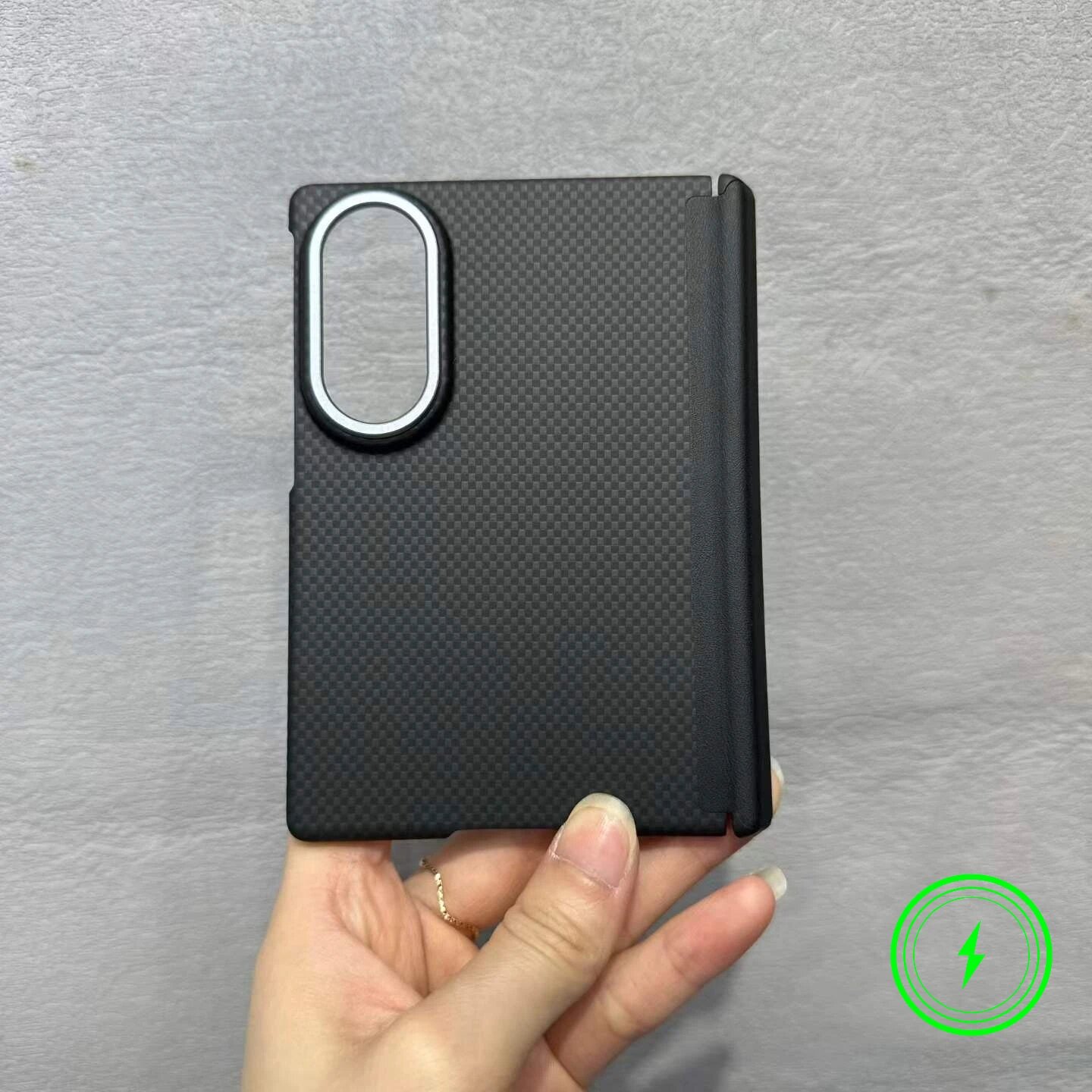 Черный чехол для Samsung Galaxy Z Fold 8 с текстурой A