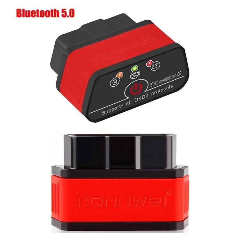 Диагностический Сканер KONNWEI KW903 ELM327 V1.5 Для Автомобилей, Bluetooth 5.0, OBDII, Совместим С Android И iOS