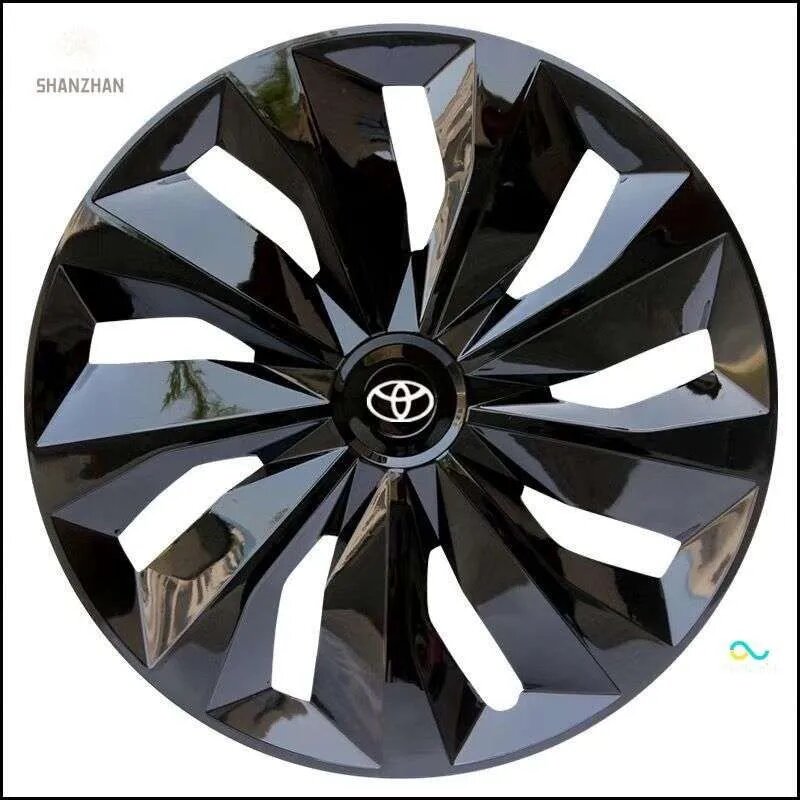 TOYOTA Колпаки на колеса, 15 дюймов, ABS пластик, черный, 4 шт.