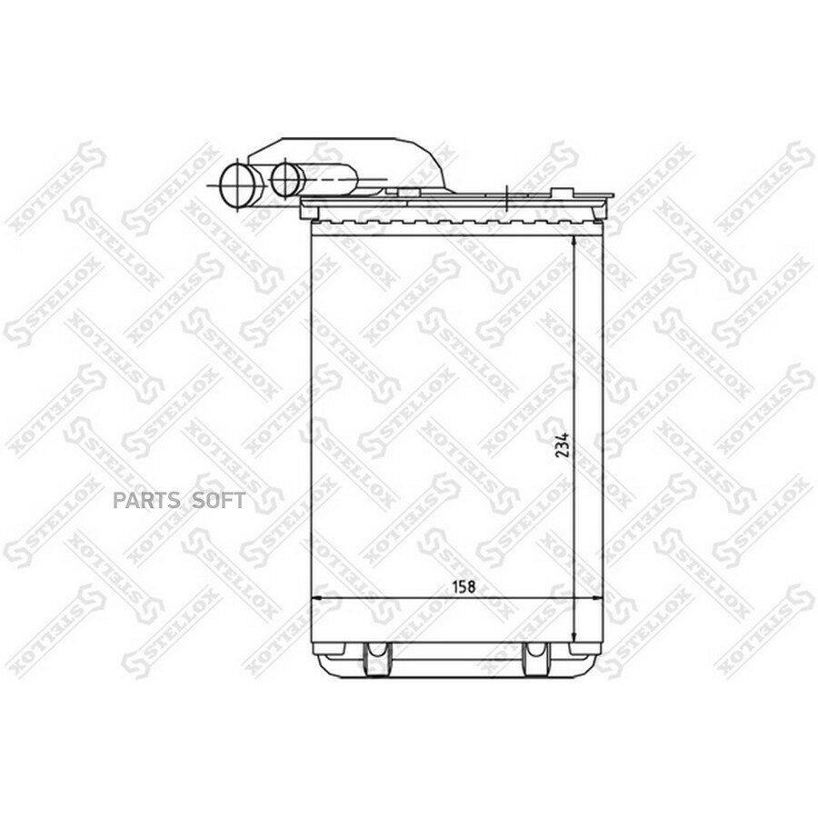 STELLOX 1035014SX 10-35014-SX радиатор печки!\ Renault Megane/Clio 90>