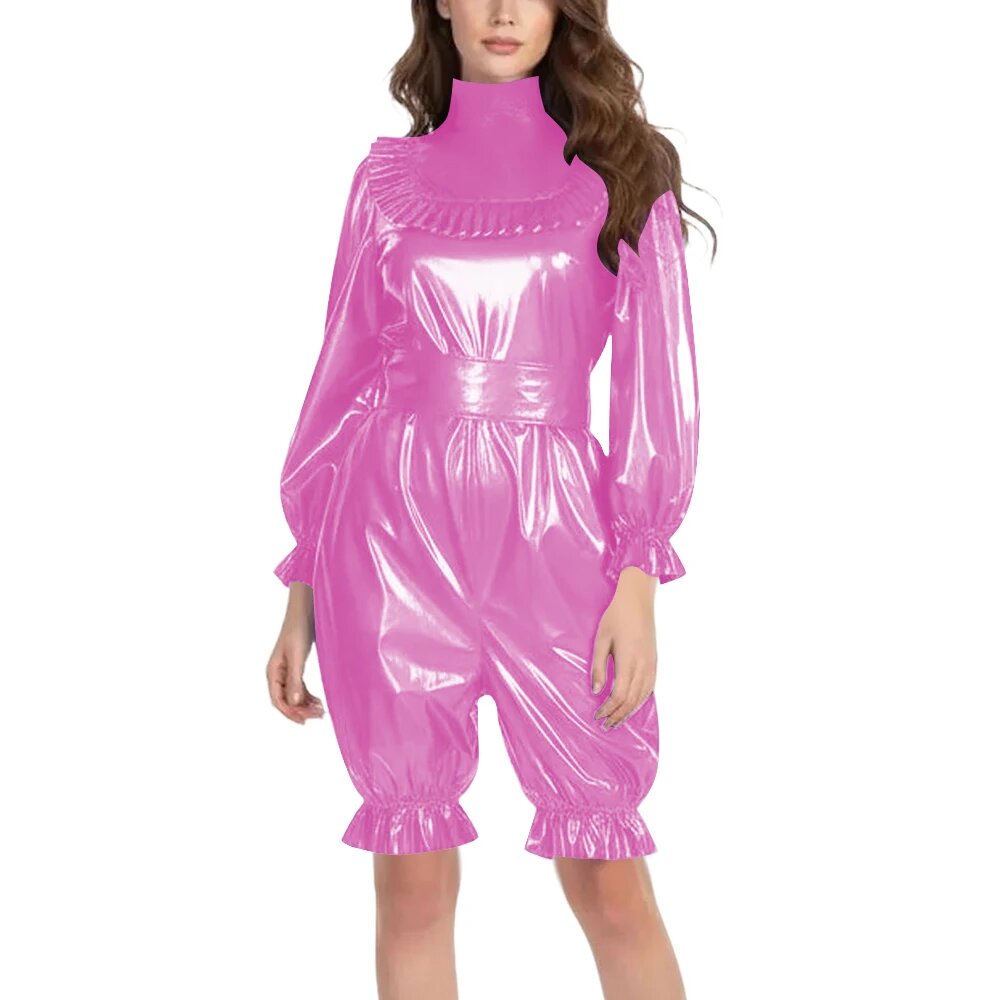 Виниловый комбинезон Sissy Clubwear 7XL, Розовый