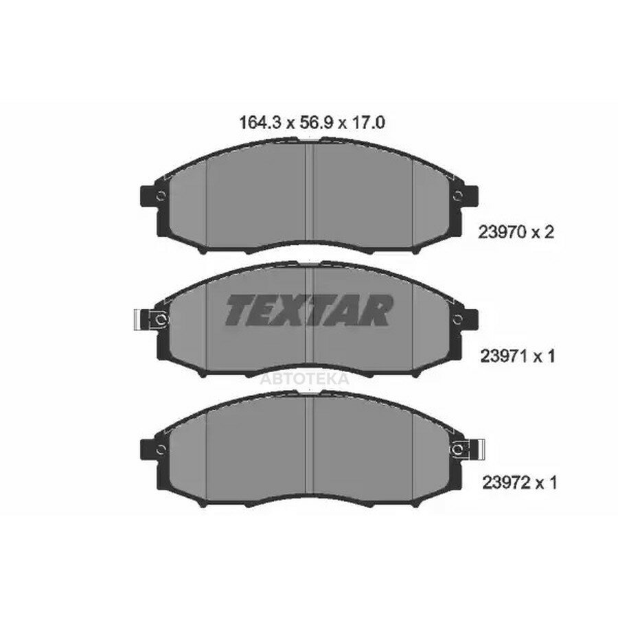 Колодки тормозные передние TEXTAR 2397001