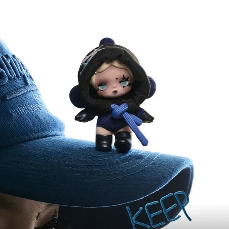 POP MART SKULLPANDA Off Mode Серия плюшевая кукла-сюрприз Темно-синий, Low Battery