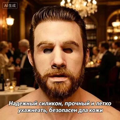 Искусственная силиконовая маска, маска молодого человека с нейлоновыми волосами
