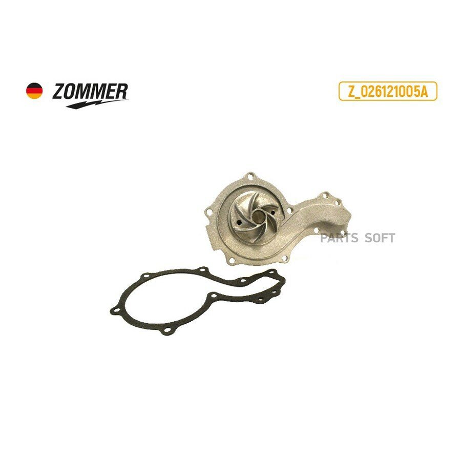 Насос водяной Audi 80/90/100/A4/A6/ VW Golf/Passat от официального дистрибьютора, ZOMMER, артикул Z026121005A
