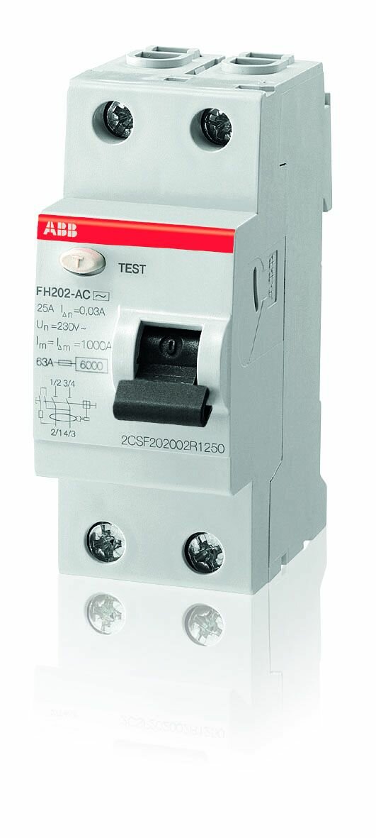 Выключатель дифференциального тока (УЗО) FH202 AC-25/0.3 ABB 2CSF202003R3250