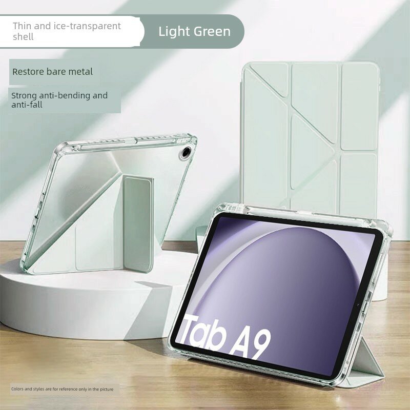 Чехол RuiBo для Samsung Tab A11, новый магнитный чехол A11+ с Y-образным сложением, прозрачный акриловый чехол для