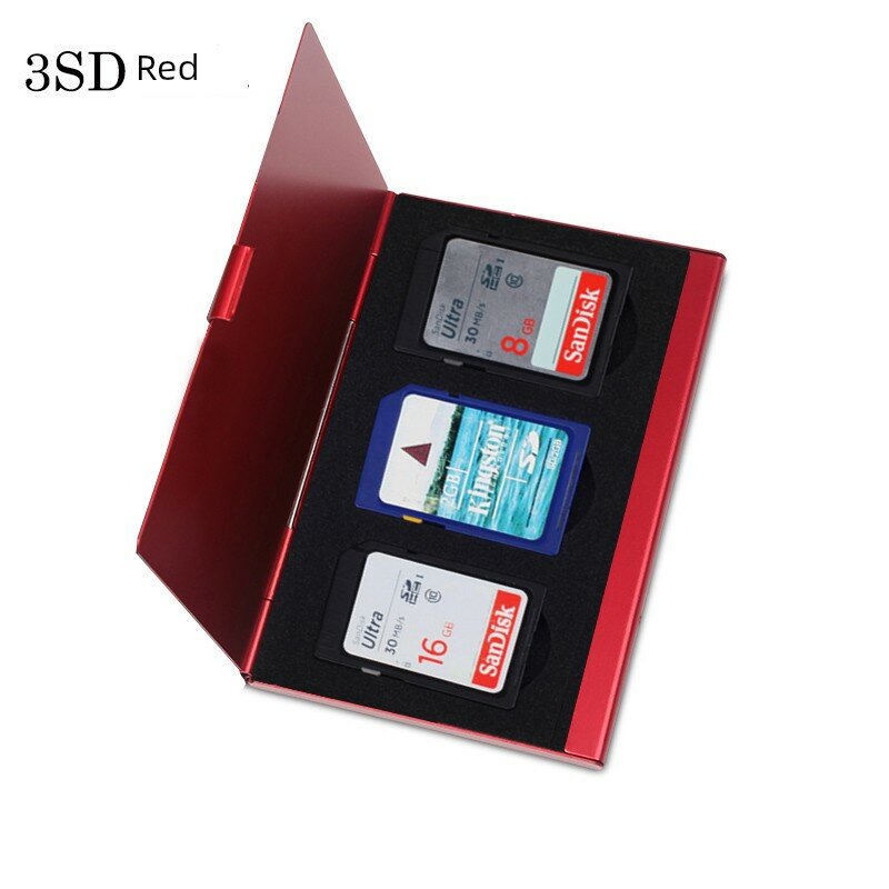 Кейс для карт памяти CF SDHC TF Micro SD с отсеком для SIM-карты, защитный чехол для мобильных устройств каштановый