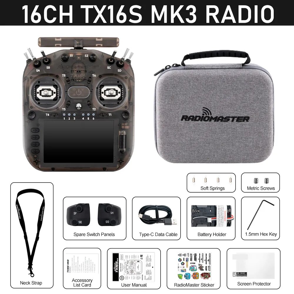 Radiomaster Аксессуар для радиоуправляемых моделей TX16S MK3 Пульт ДУ с EdgeTX
