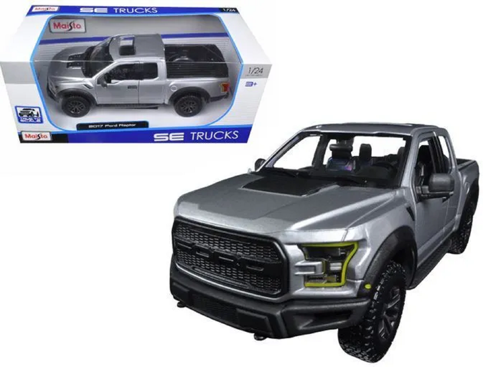 Машинка Maisto 2017 Ford Raptor 1:24 серый 31266 от 3 лет