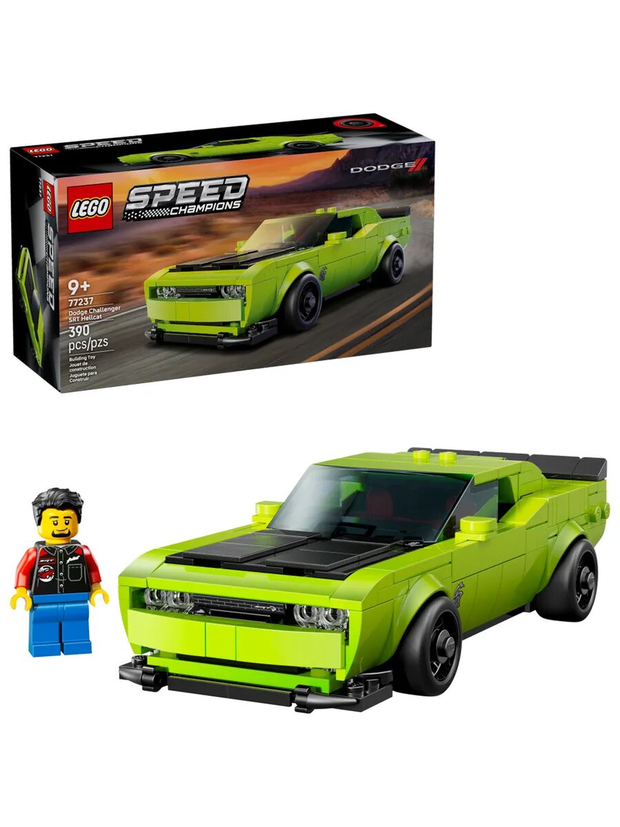 Конструктор LEGO Speed Champions "Dodge Hellcat" 77237, точная копия спорткара, для коллекционеров