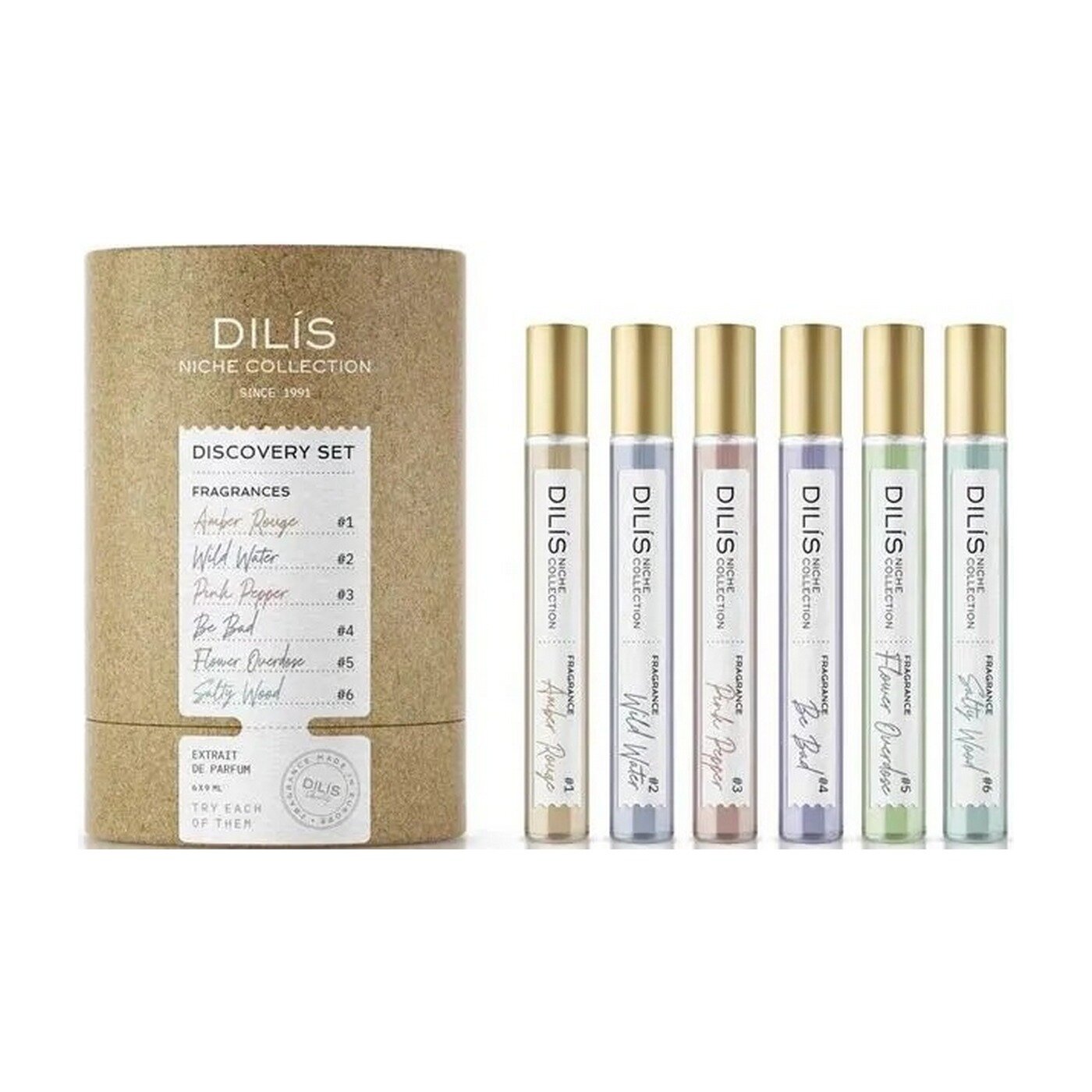 DILIS Niche Collection Парфюмерный набор женских духов (6 шт по 9мл)