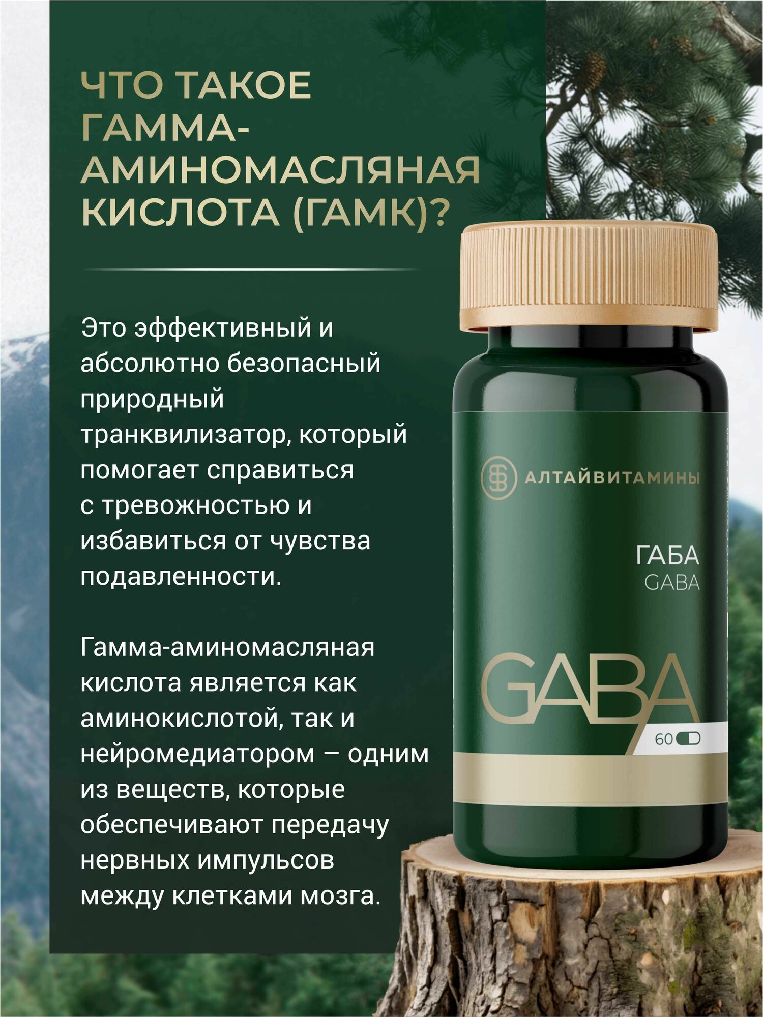 Габа/GABA, капсулы №60 — фото 1