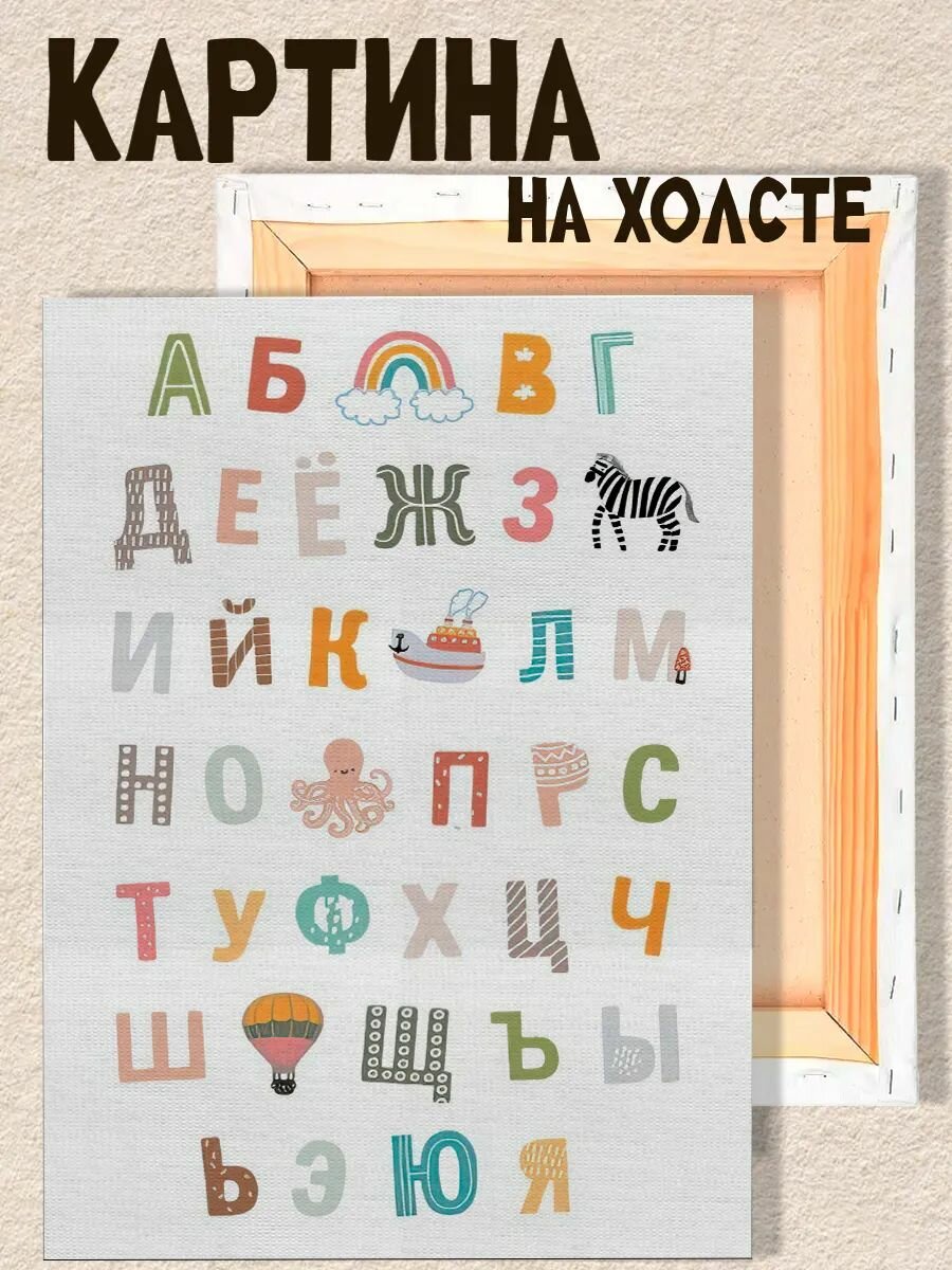 Картина на стену в детскую комнату Алфавит