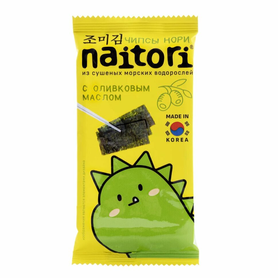 Чипсы-нори Naitori с оливковым маслом 3г 10шт/уп, 1833130