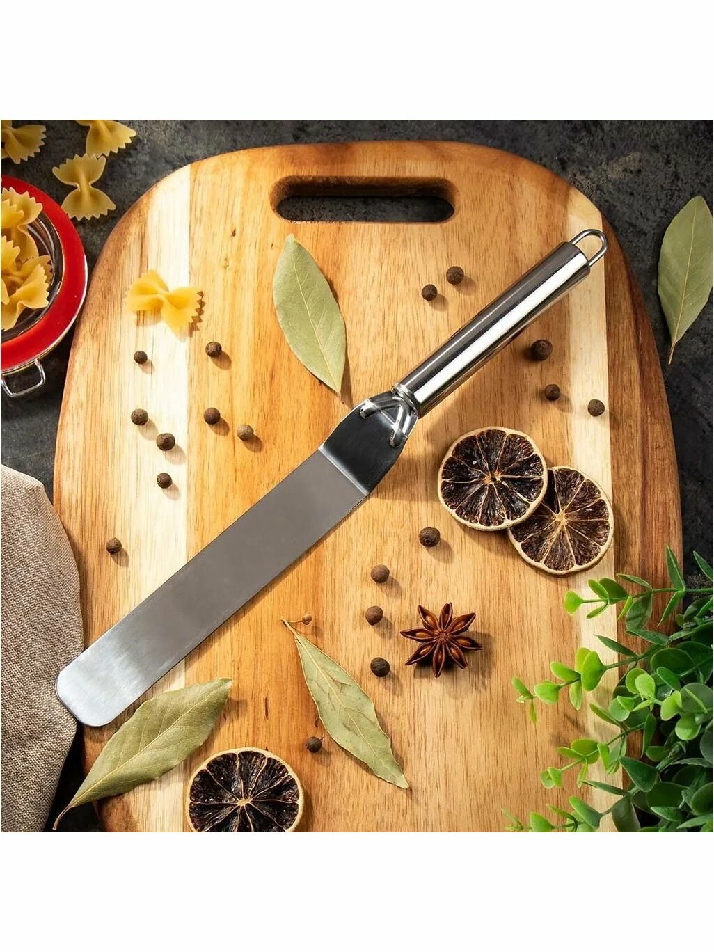 Кондитерская лопатка Daniks Classic 32 см из нержавеющей стали 18/0 для торта, блинов и выпечки, профессиональная кухонная навеска.