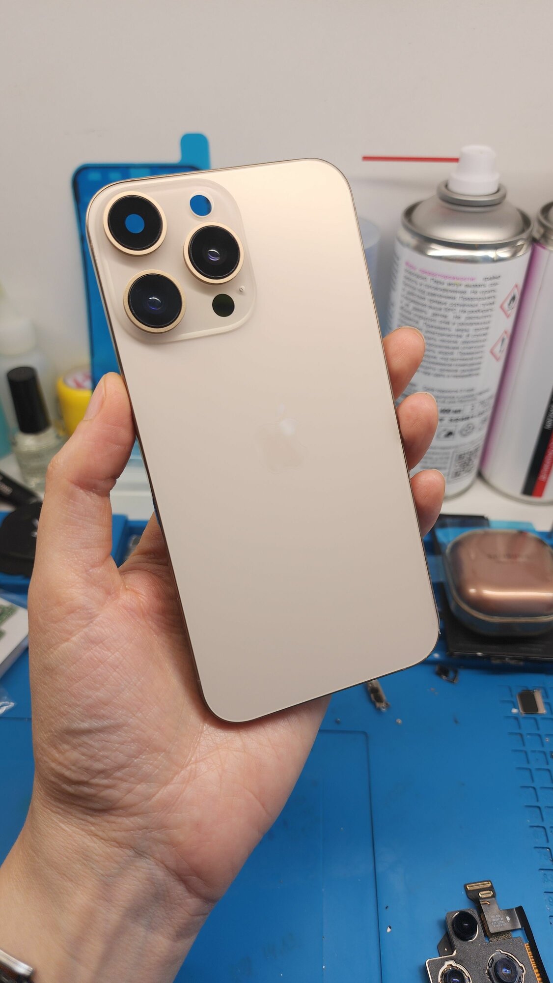 Корпус для iPhone XR в стиле 16 Pro , бежевый