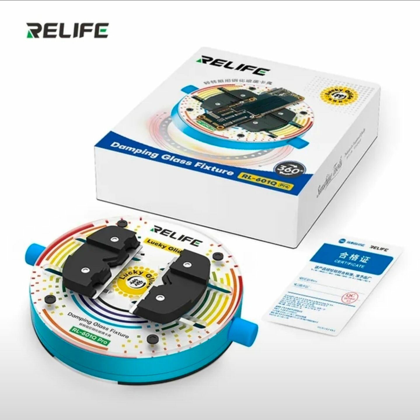 Держатель Relife RL-601Q Pro для фиксации плат, микросхем (поворотный 360 )