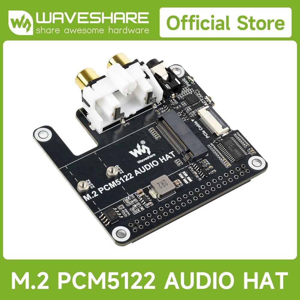 Waveshare M.2 PCM5122 AUDIO HAT