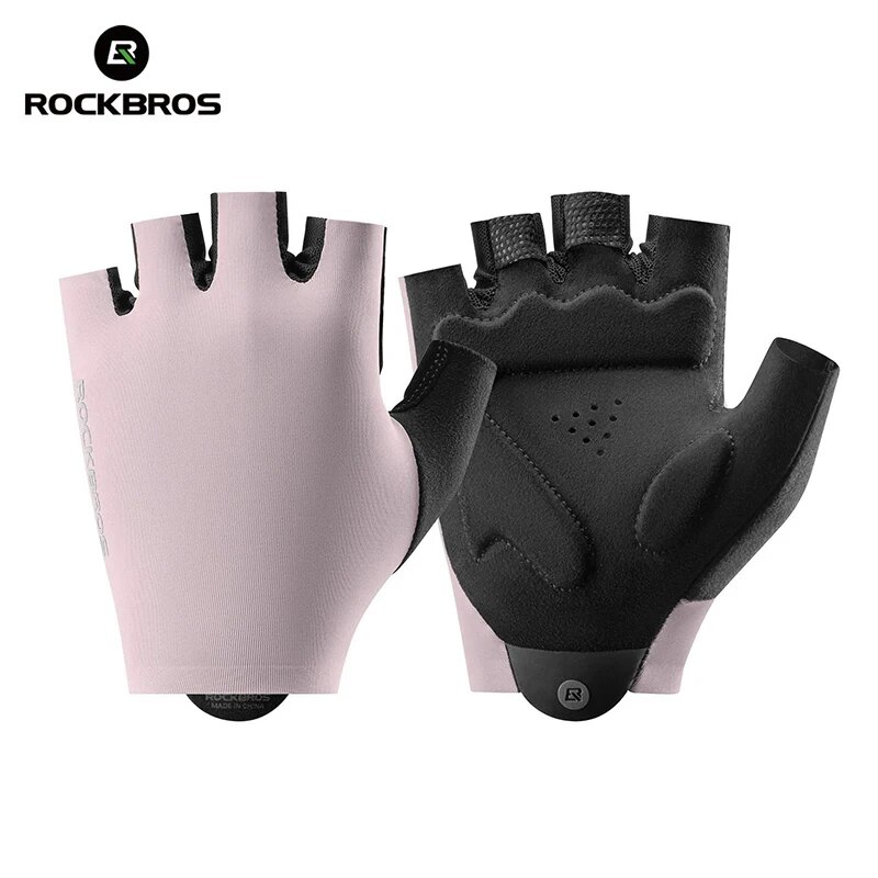 ROCKBROS Велоперчатки без пальцев, розовый, M
