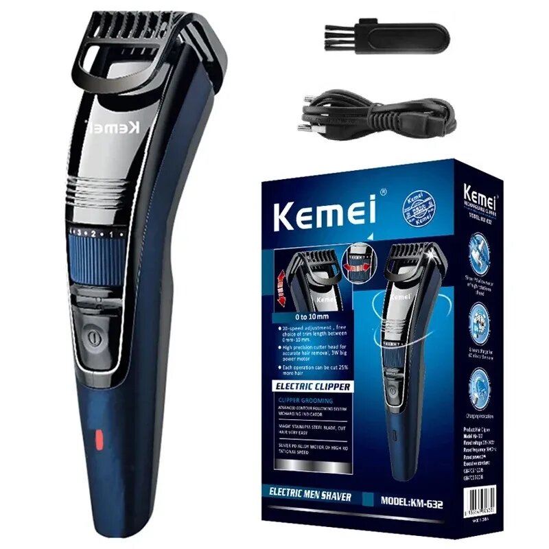 Kemei 632 триммер для бороды 0,5-10 мм WITH BOX