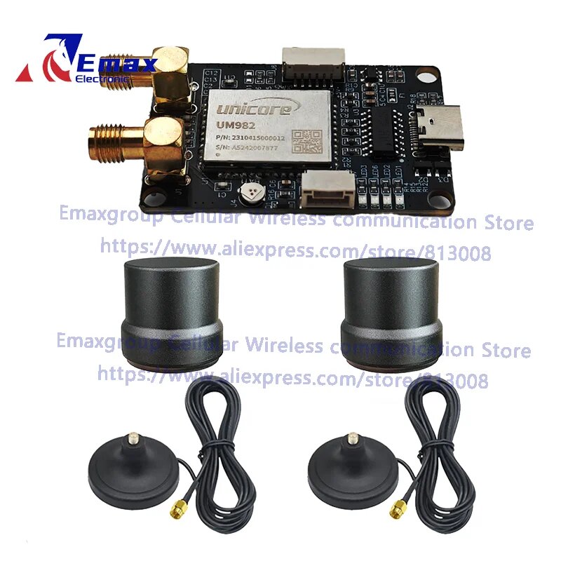 EM-982D6 Основная USB-плата UM982 GNSS-приемник RTK GPS Базовая станция Rover Двойная антенна Направленный модуль GPS BDS Glonass Galileo
