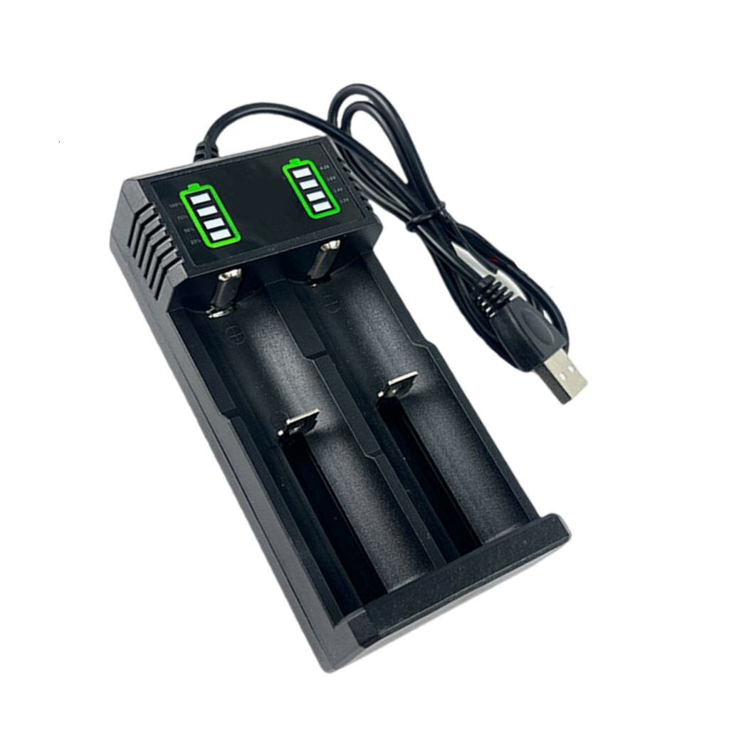 USB-зарядное устройство для аккумуляторов 18650, 2 слота для батареек