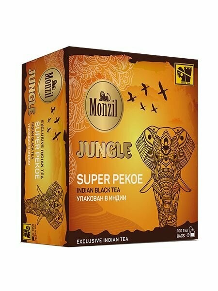 Чай чёрный Monzil Jungle Супер Пекое 100 пак