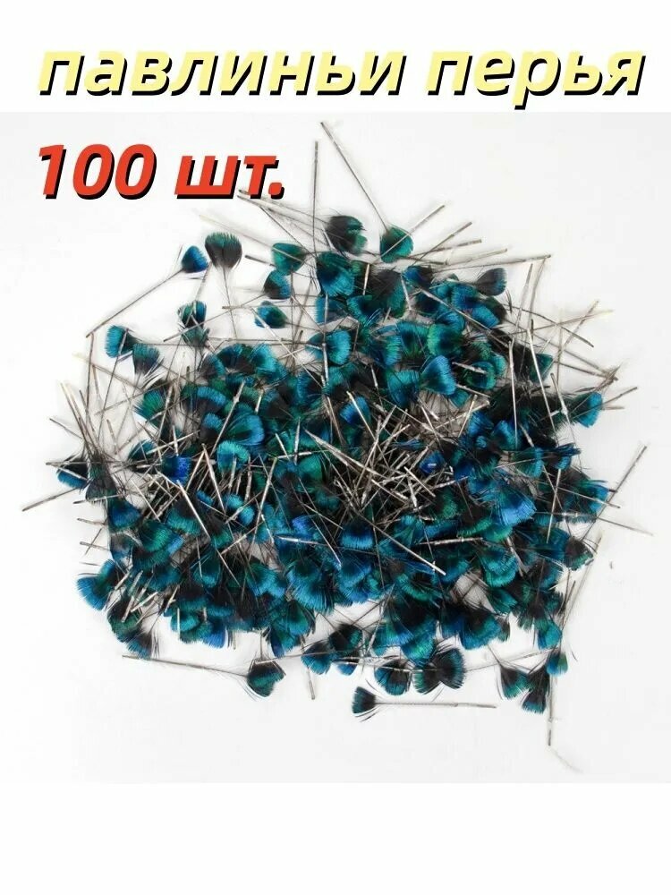 100 шт. павлиньих перьев