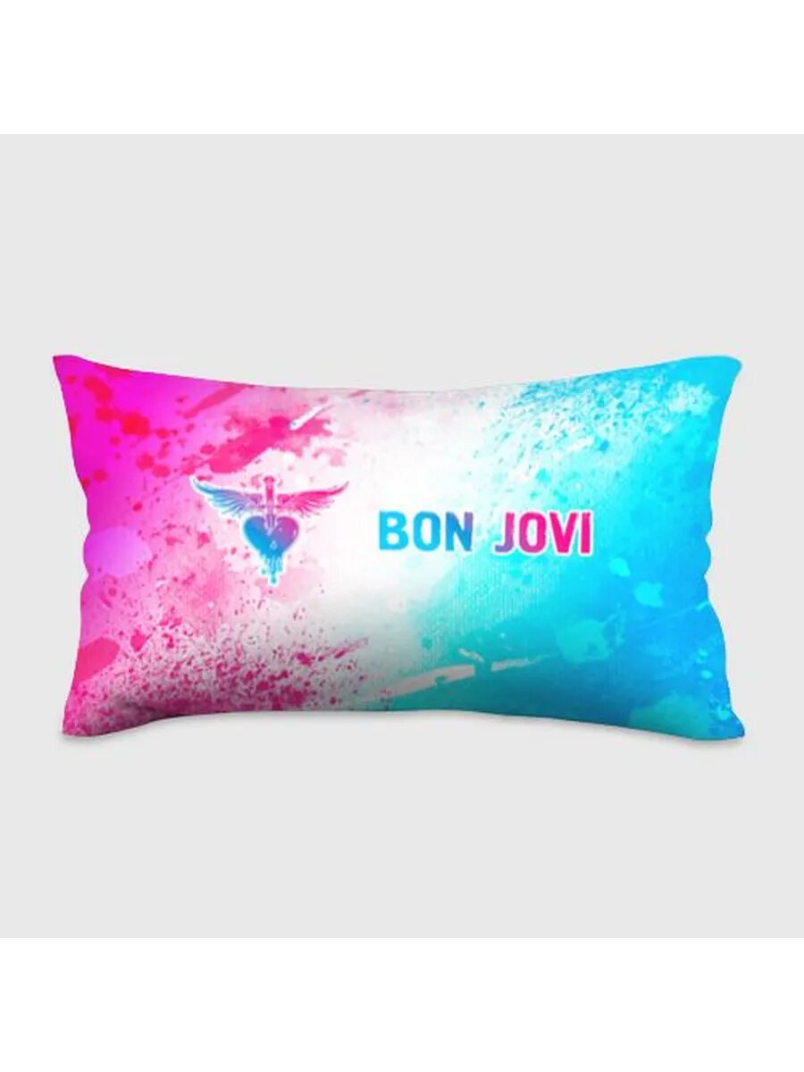 Bon Jovi Neon Gradient Подушка