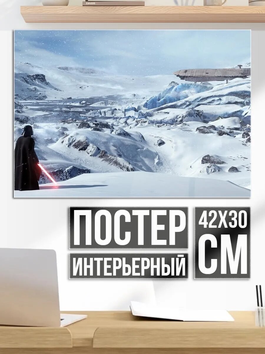 Плакат постер Дарт Вейдер снег