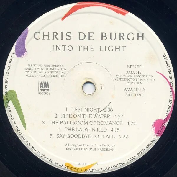 Chris de Burgh - Into The Light EX- — фото 1