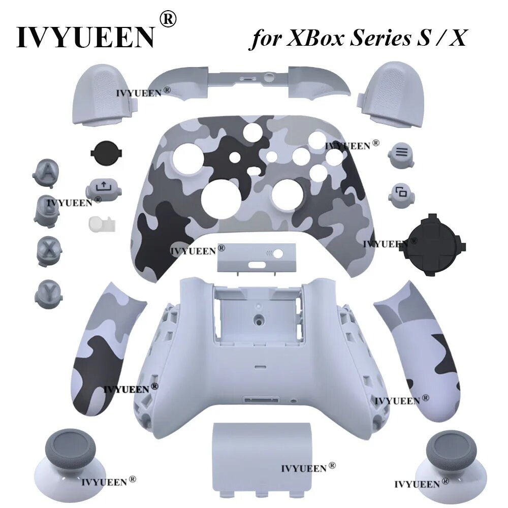 Корпус для контроллера Xbox Series X S IVYUEEN Белый, Gray Camo White