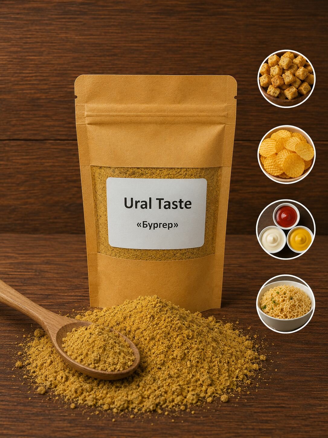 Приправа Ural Taste "Бургер", 50 г, натуральный продукт, без ГМО