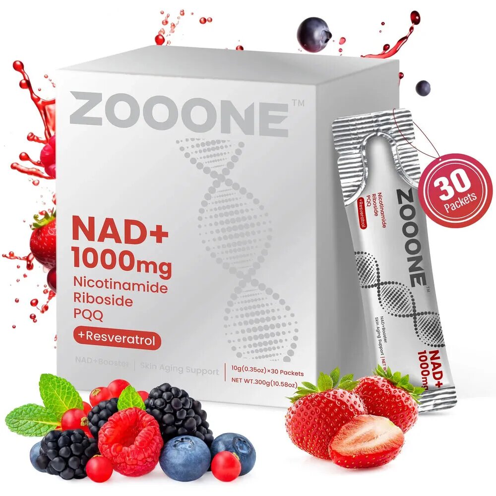 ZOOONE NR1000 - NAD+ аромат ягод смесь напитков для старения кожи поддержки энергии, фокус