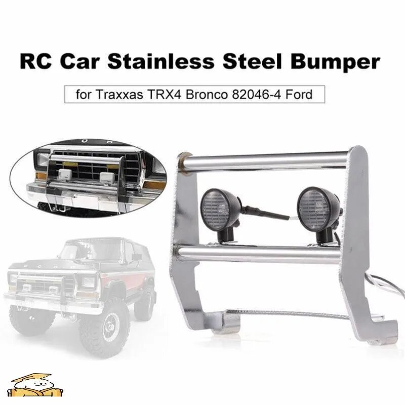 RC Car Stainless Steel Bumper for Traxxas TRX4 Bronco 82046-4 Ford
