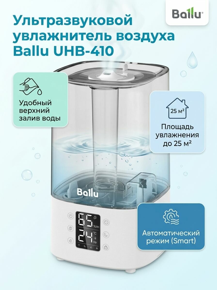 Увлажнитель воздуха ультразвуковой Ballu UHB-410