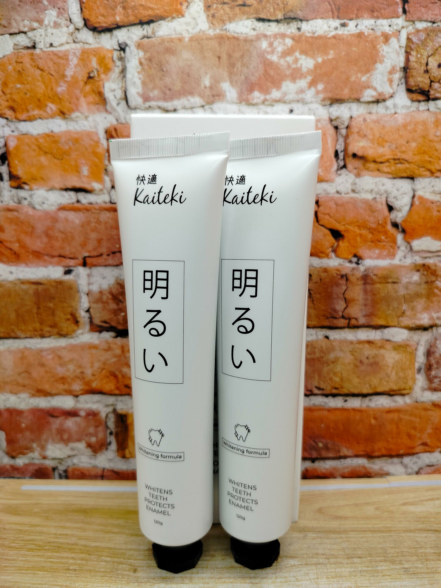Kaiteki Зубная паста отбеливающая с фтором 120 гр 2 шт