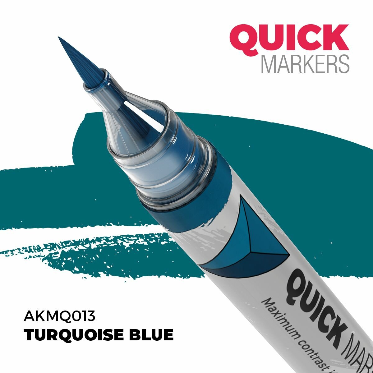 Маркер-кисть AK Turquoise Blue - Quick Marker