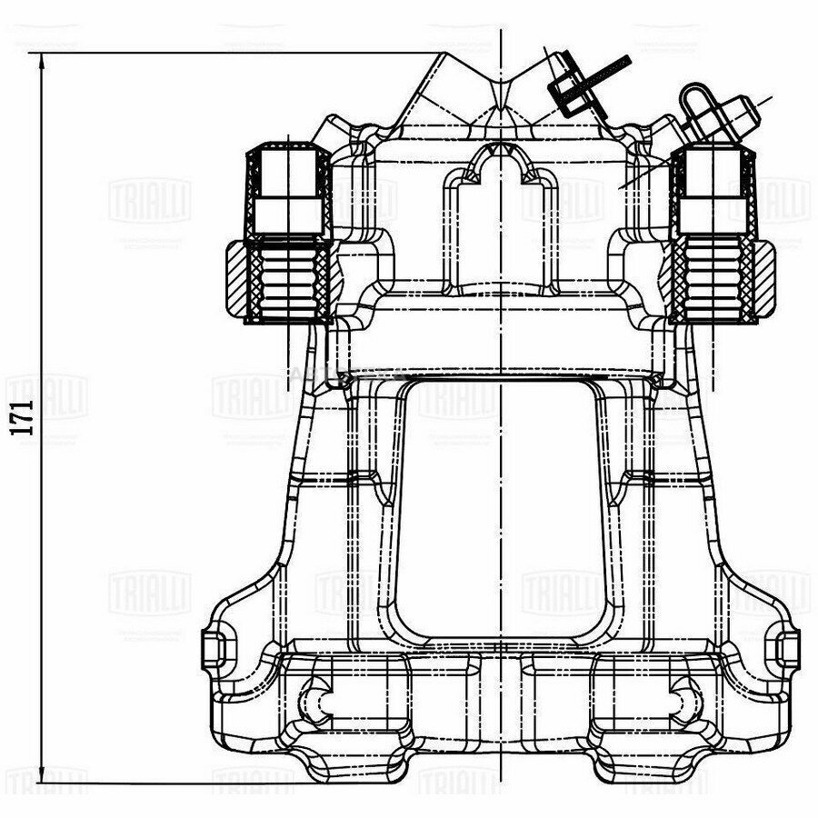 Суппорт торм. для а/м BMW 3 F30 (11-)/4 F30 (13-)/1 F20/F21 (11-) перед. прав. d=54мм (CF 084727) TRIALLI CF084727