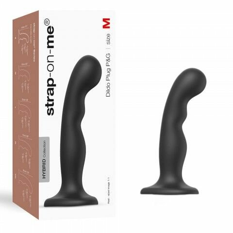 Фаллоимитатор Strap-On-Me Dildo Plug P&G черный (M - 15 см х 3.6 см)