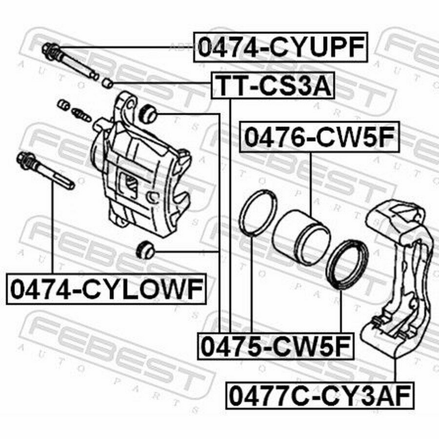 Скоба переднего тормозного суппорта FEBEST 0477CCY3AF