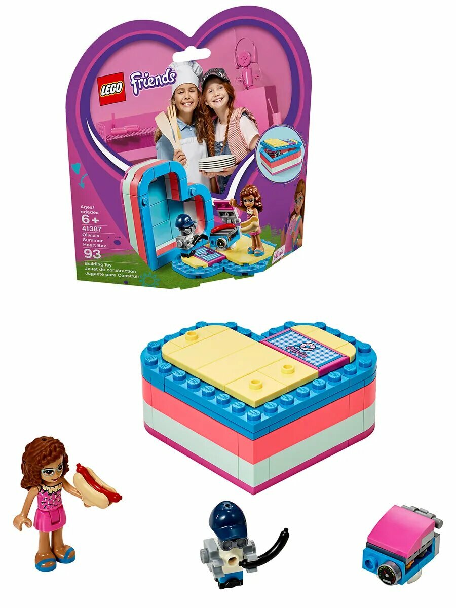 Конструктор LEGO Friends "Шкатулка-сердечко" 41387, 93 элемента, от 6 лет