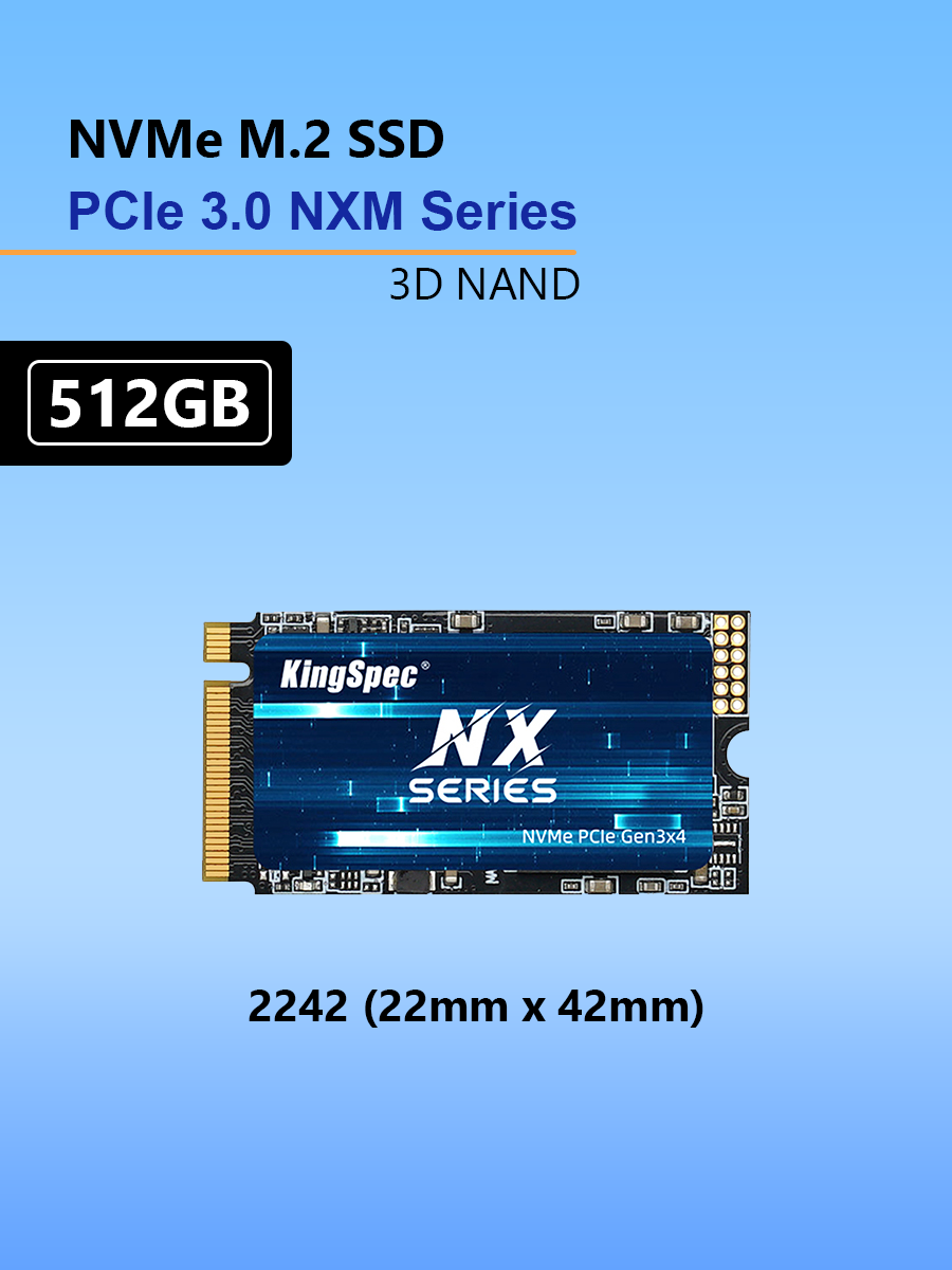 Внутренние хранения 512GB 2242 M.2 SSD PCIe (NVMe) 3.0 серии KinSpec NXM