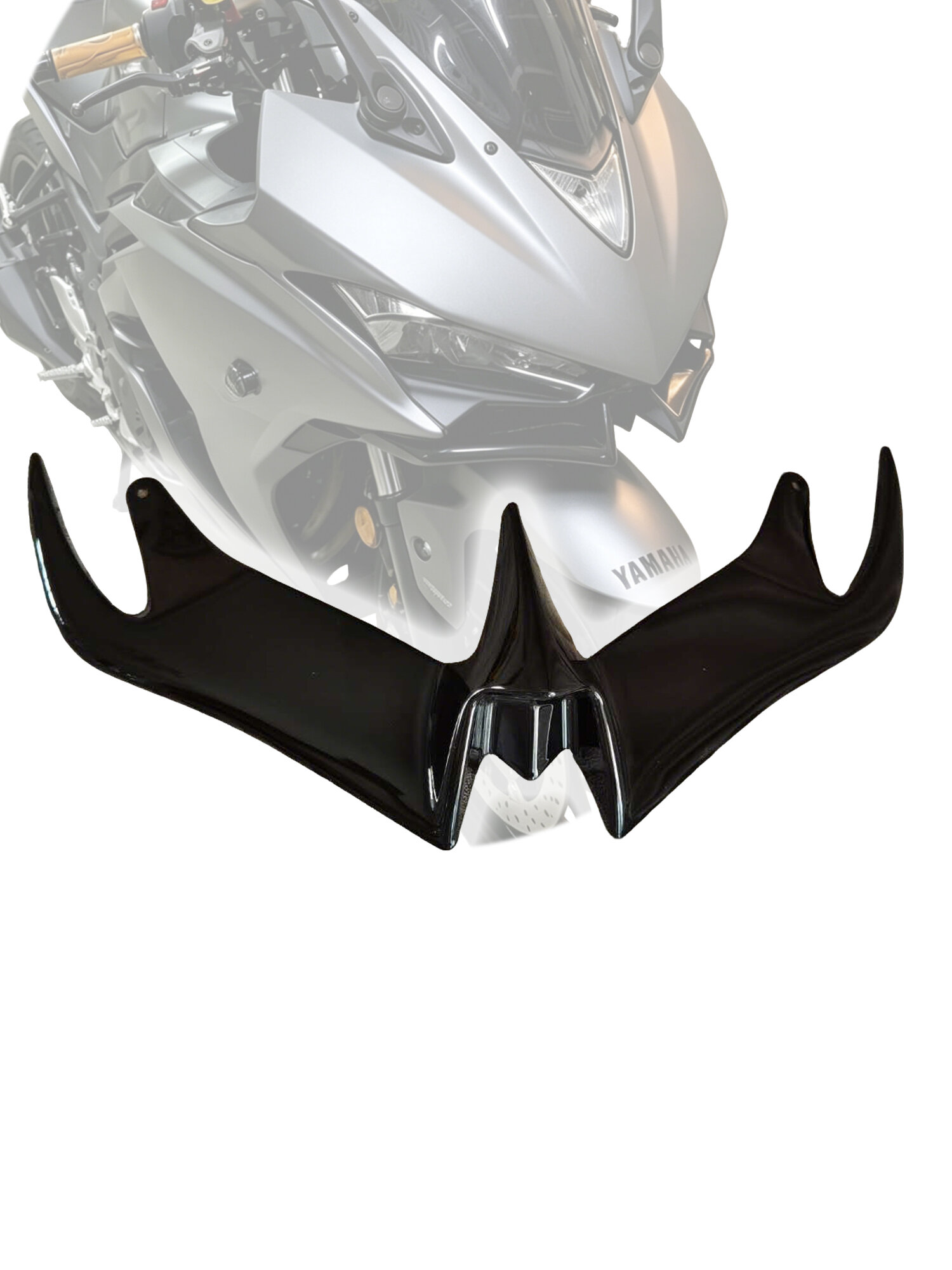 Тюнинг DFY004, глянцевый чёрный, обтекатели под фару Yamaha R3/R25 2015–2018, R6 2008–2016, электробайк R3