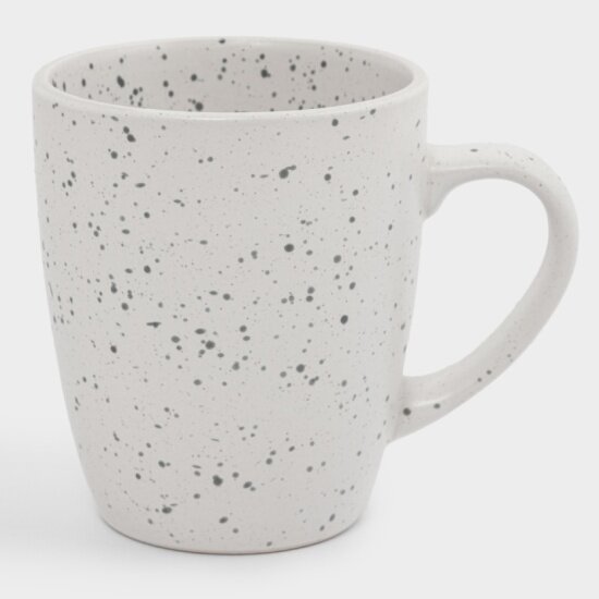 Кружка Anna Lafarg 430 мл, керамика K, белая, в крапинку, Sand, ANLAF-HMN251031MUG
