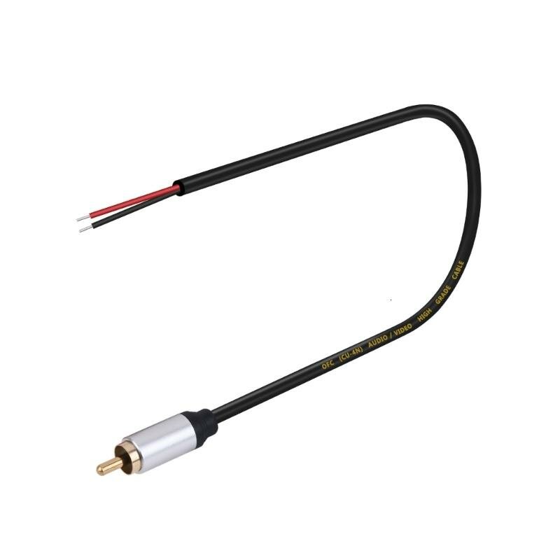 Аудио кабель Jack 3.5 мм (M) — 2 RCA (тюльпаны), серебро