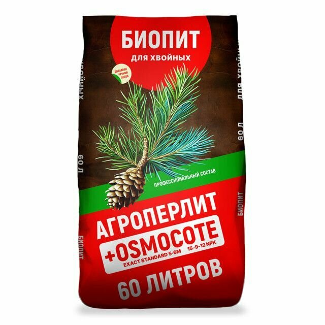 Почвогрунт плодородная смесь Биопит для хвойных 60 л