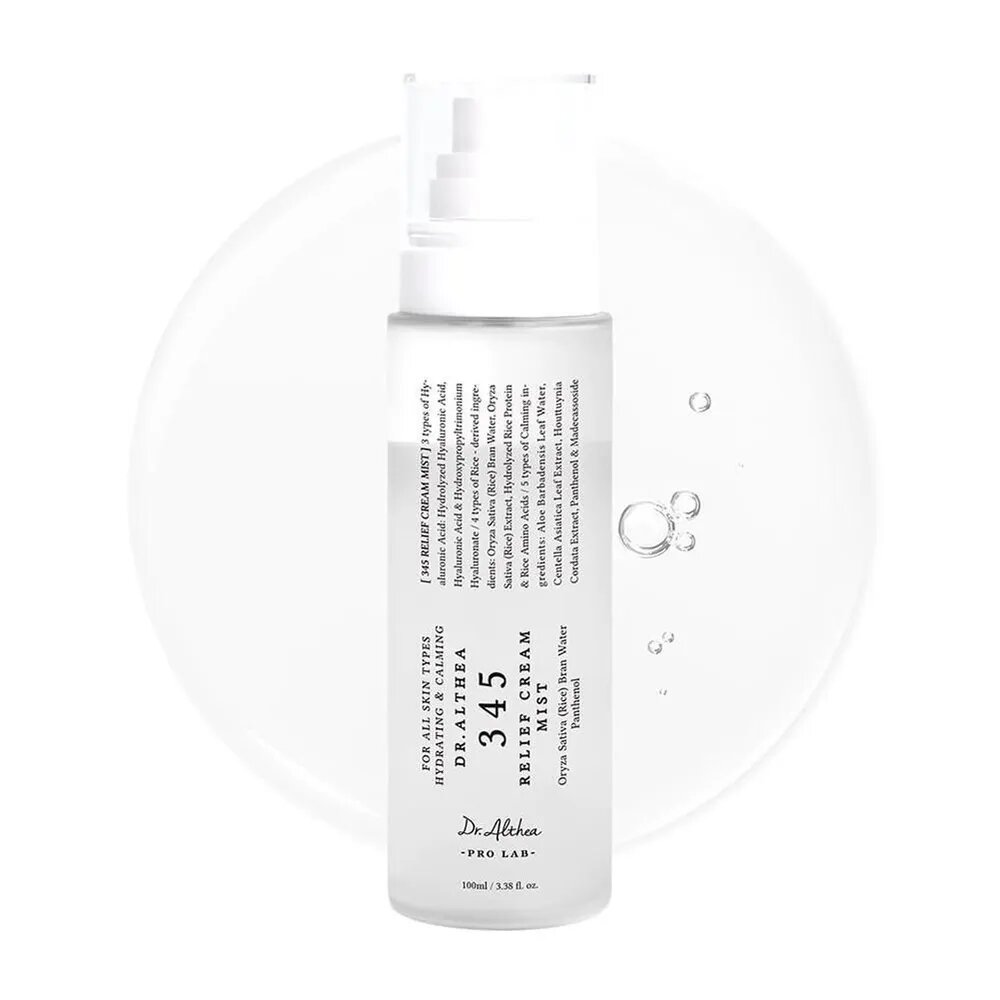 Dr. Althea Успокаивающий мист с гидролатом риса и пантенолом 345 Relief Cream Mist 60 мл
